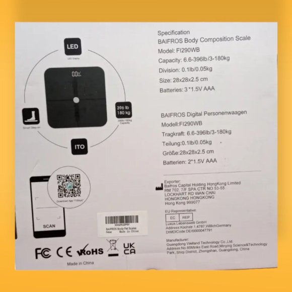 BAIFROS | Bath | Baifros Smart Scale For Body Fat Bluetooth Digital ...